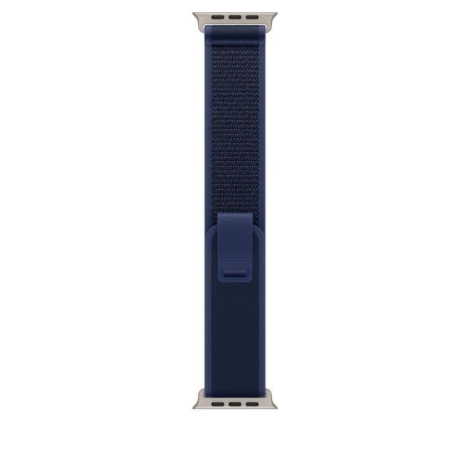 Apple Watch 49mm Loop: Blue Trail Loop - S/M - Natural Titanium Finish